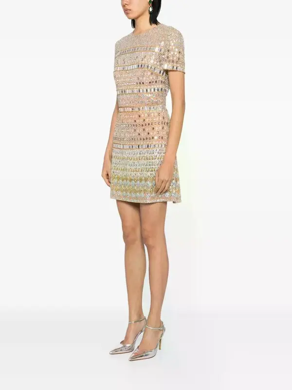 Elie Saab Embellished Round Neck Dress