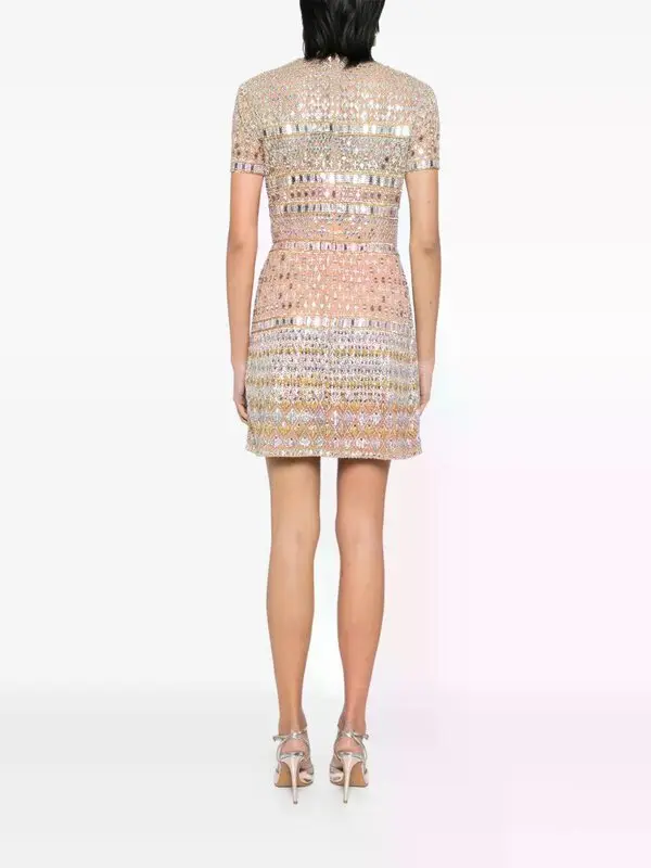 Elie Saab Embellished Round Neck Dress