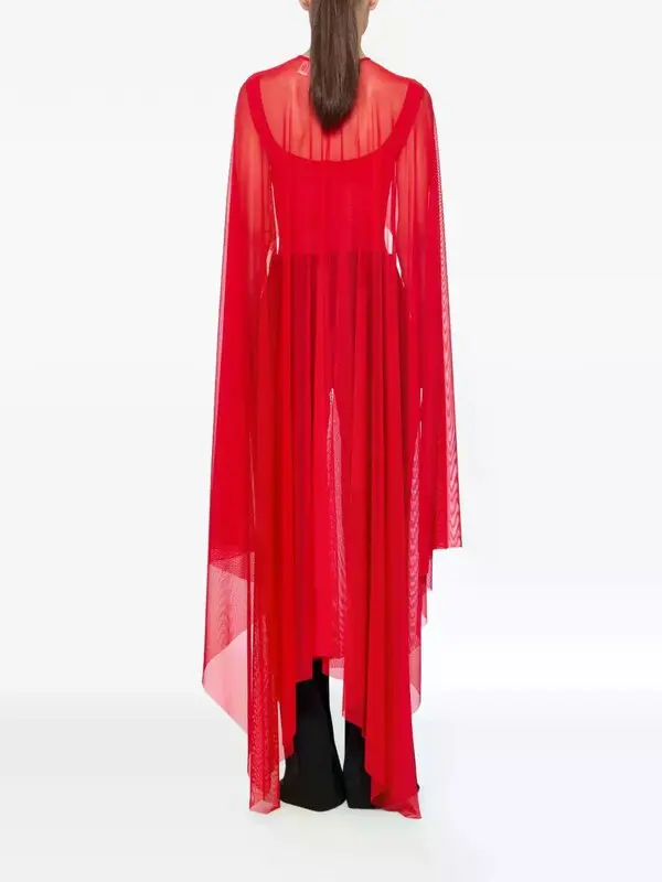 ATU BODY COUTURE Semi-sheer Cape - Red