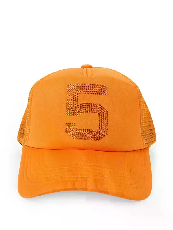 SP5DER Logo Studded Trucker Cap - Orange