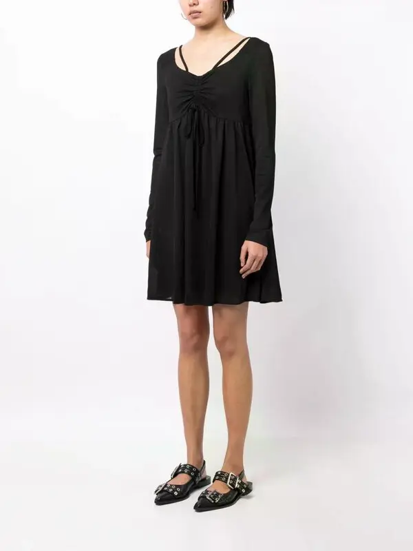 TOUT A COUP Ruched Long-sleeve Minidress