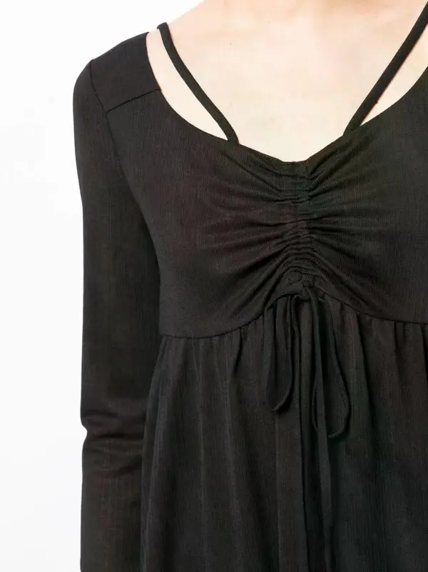 TOUT A COUP Ruched Long-sleeve Minidress