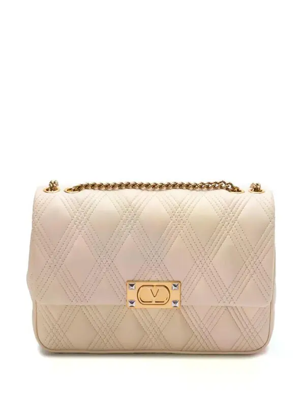 Valentino Garavani Quilted Leather Shoulder Bag - Neutrals