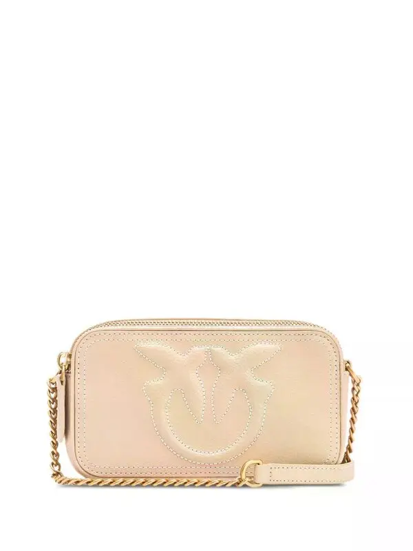 Pinko Logo-embossed Cross Body Bag - Neutrals