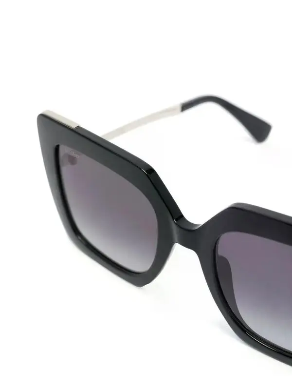 Max Mara Engraved-logo Square-frame Sunglasses