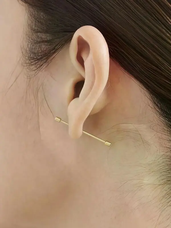 Shihara 18kt Yellow Twist Pin 03 Earring