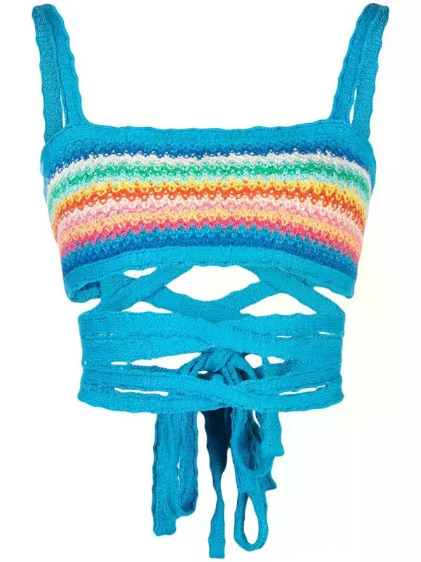 Alanui Over The Rainbow Knitted Bra