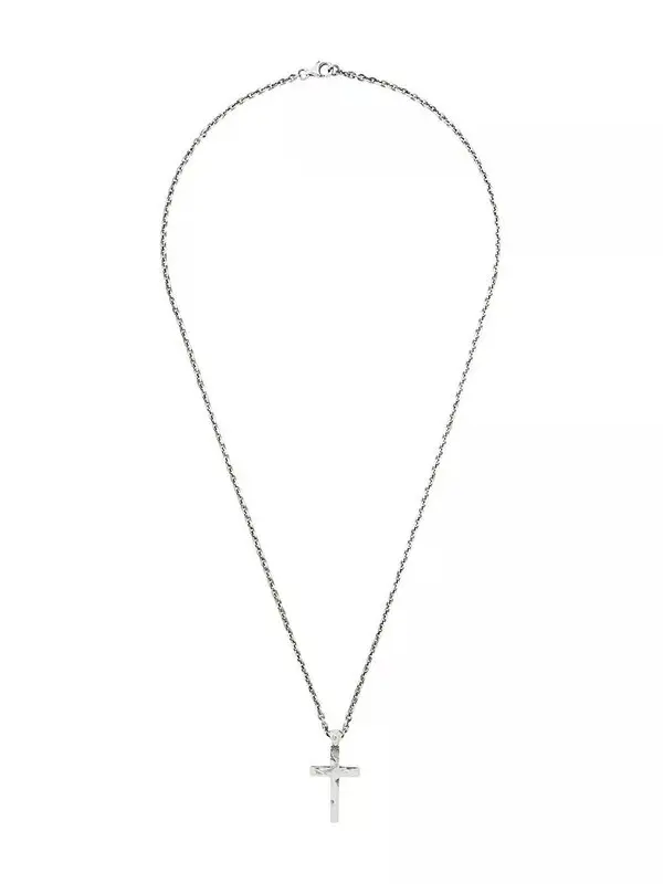 Emanuele Bicocchi Cross Pendant Necklace - Silver