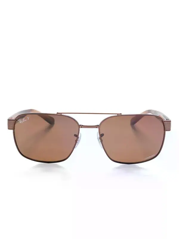 Ray-ban Rectangle Frame Sunglasses - Metallic