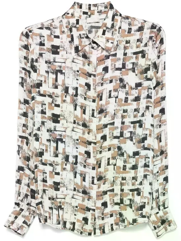 Liu Jo Geometric Print Satin Shirt