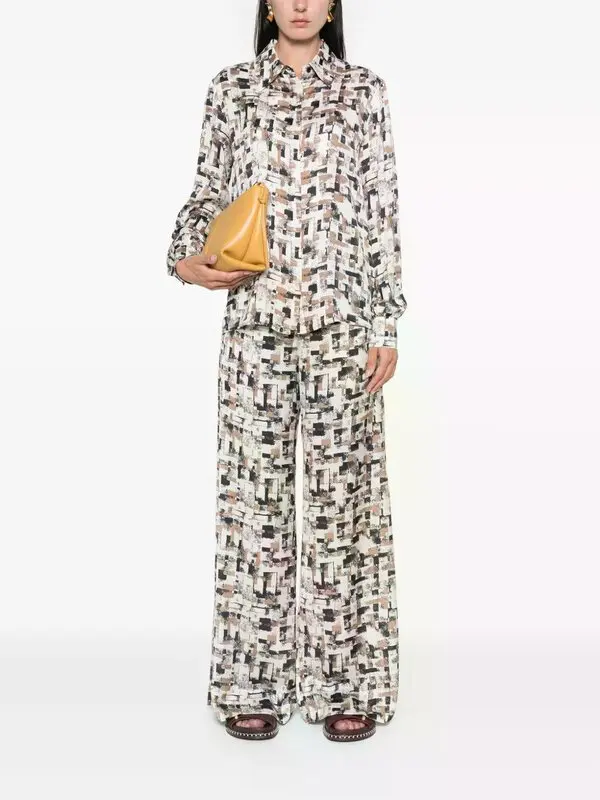 Liu Jo Geometric Print Satin Shirt