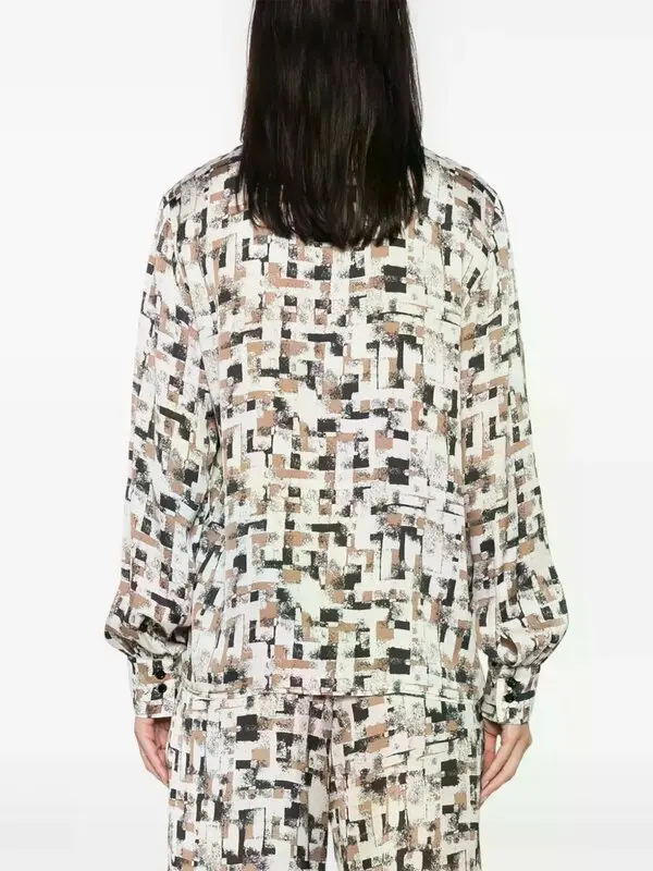 Liu Jo Geometric Print Satin Shirt