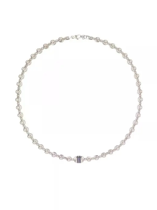OFFICINA BERNARDI 18kt White Gold Empire Sapphire Necklace - Silver