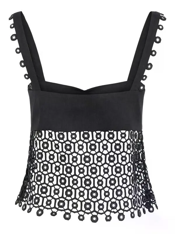 Simkhai Dorian Eyelet Embellished Sleeveless Top