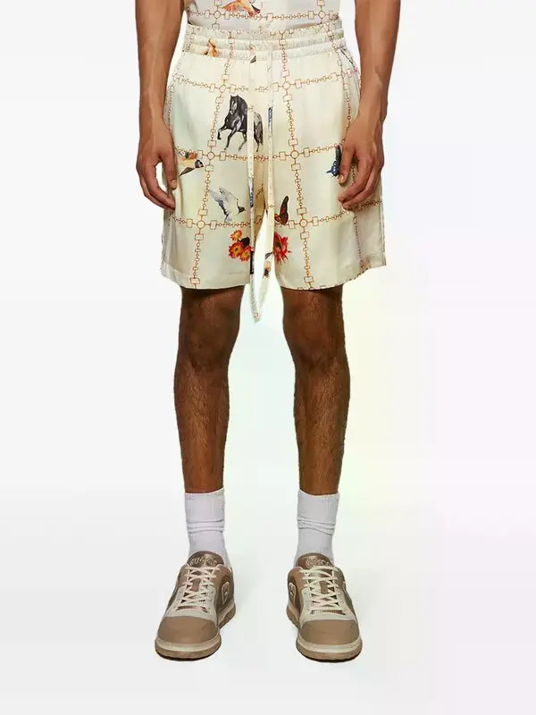 NAHMIAS Wildlife Print" Knee-length Shorts - Neutrals