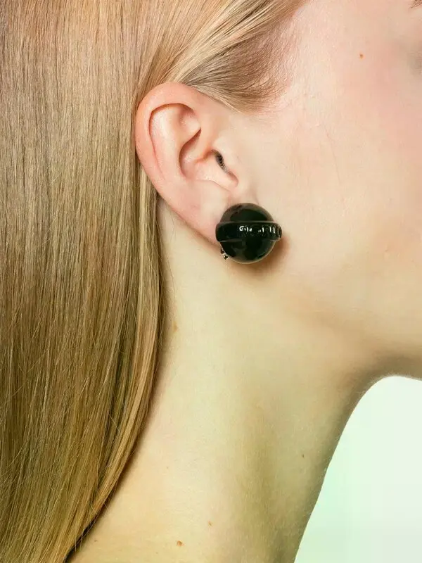 Fiorucci Mini Lollipop Clip-on Earrings - Black