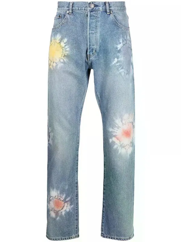 John Elliott The Kane Distressed Tie-dye Jeans - Blue