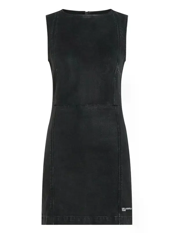 Karl Lagerfeld Coated Denim Dress - Black