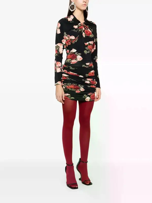 Magda Butrym Floral-print Draped Mini Dress