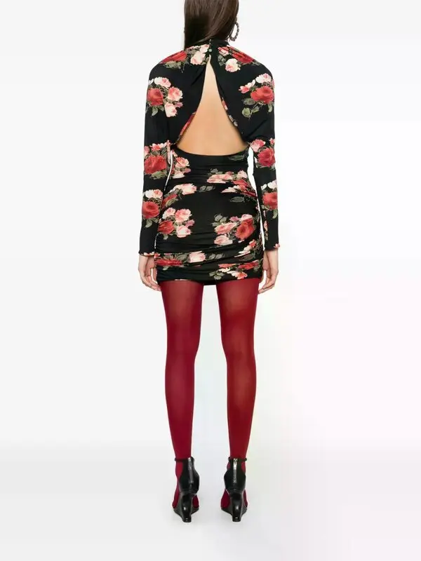 Magda Butrym Floral-print Draped Mini Dress
