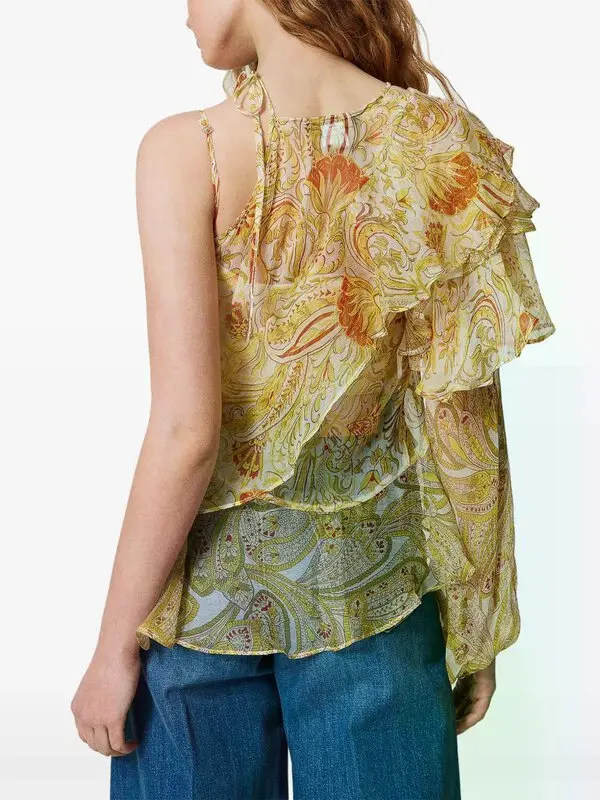 TWINSET Floral Print Silk Blouse