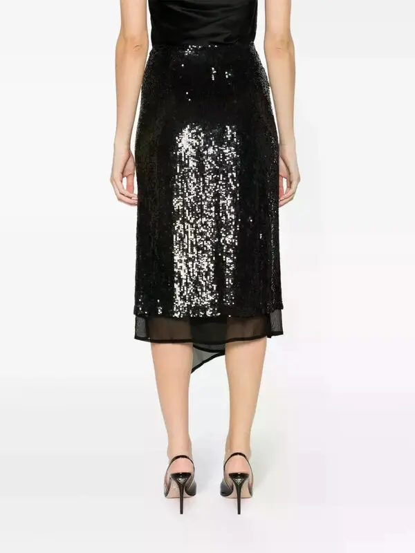 P.a.r.o.s.h Glare Sequinned Wrap Skirt