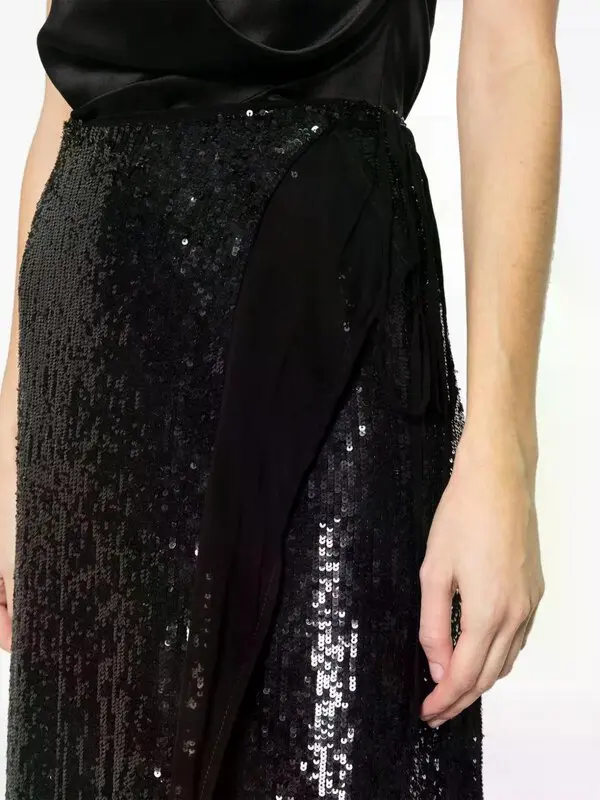 P.a.r.o.s.h Glare Sequinned Wrap Skirt