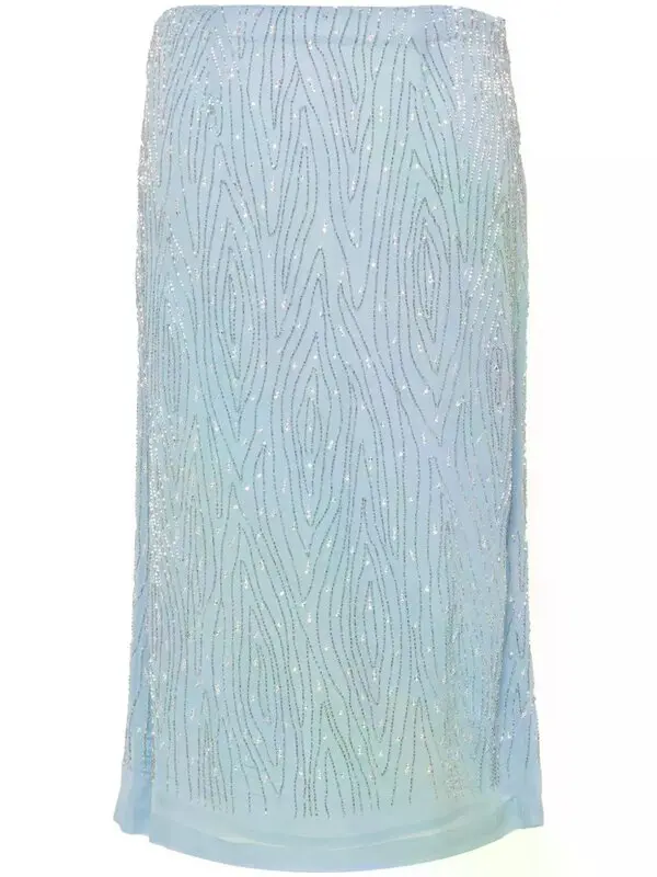 P.a.r.o.s.h Bead-embellished Chiffon Skirt
