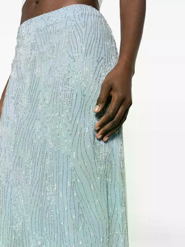 P.a.r.o.s.h Bead-embellished Chiffon Skirt