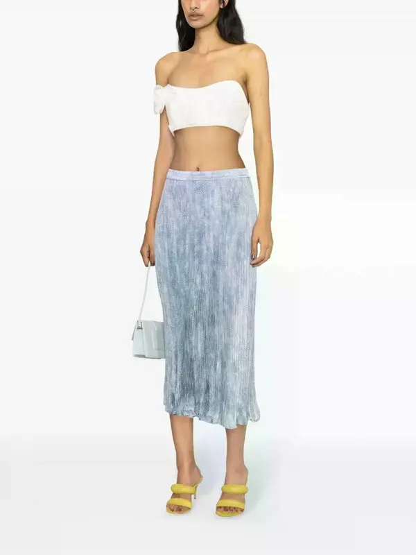 Michael Kors Floral-print Pleated Midi Skirt