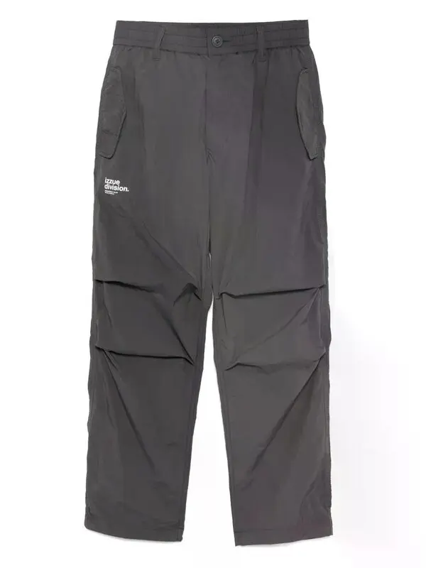Izzue Logo-printed Elasticated Waist Trousers - Grey