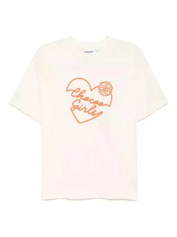 CHOCOOLATE Logo Embroidered T-shirt