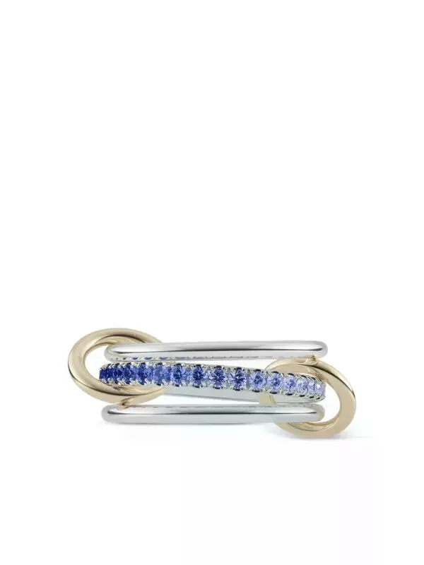 SPINELLI KILCOLLIN 18ct Yellow Gold Tigris Ring With Sapphires - Silver
