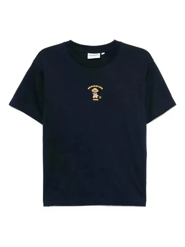 CHOCOOLATE Logo Embroidered Crewneck T-shirt