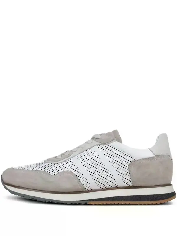 POCHE PARIS Perforated Lace-up Sneakers - Grey