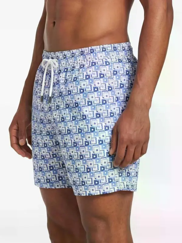 FIORIO MILANO Geometric-print Swim Shorts
