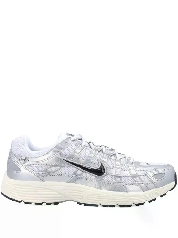 Nike P-6000 Mesh-panelled Lace-up Sneakers - Silver