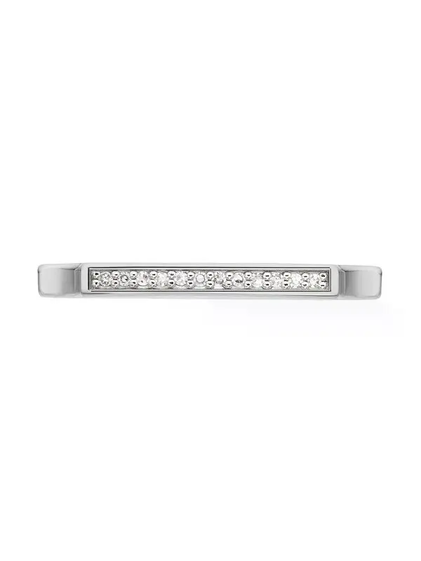 Monica Vinader Signature Thin Diamond Ring - Silver