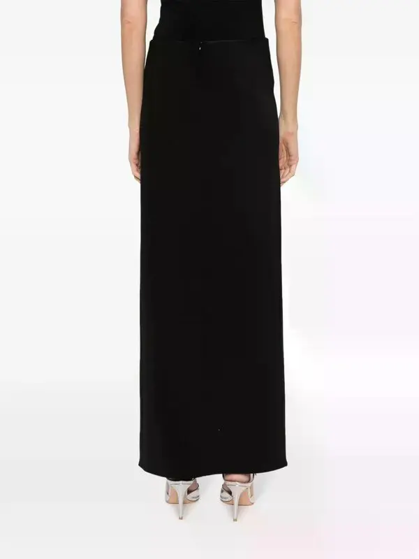 Magda Butrym Floral Appliqué Wool-blend Skirt