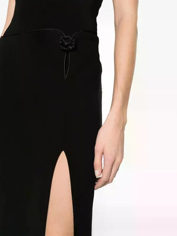 Magda Butrym Floral Appliqué Wool-blend Skirt