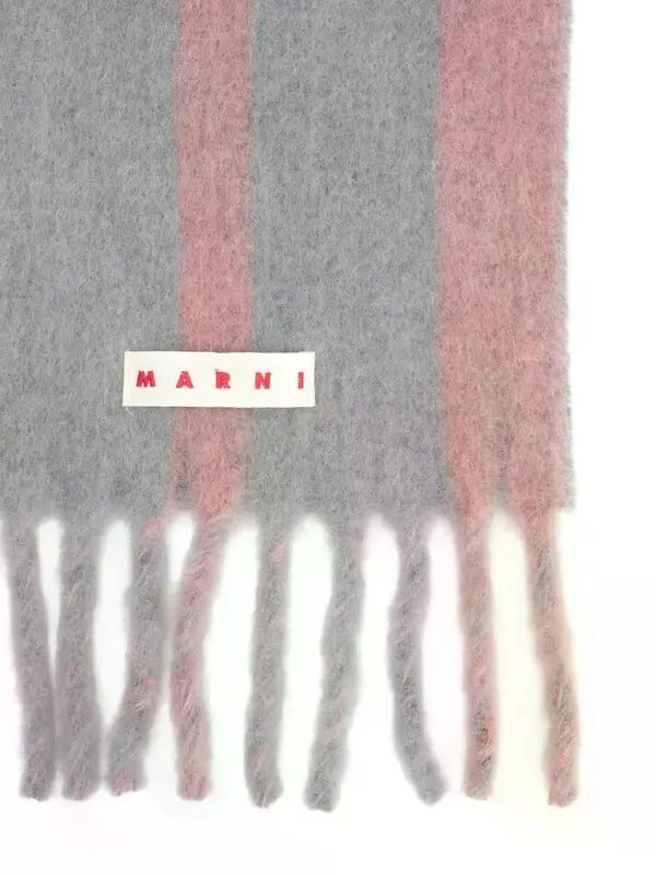 Marni Striped Fringed Scarf