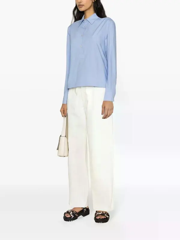 P.a.r.o.s.h Cotton Poplin Shirt With Rear Tie Fastening