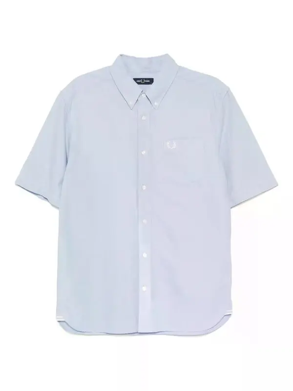 Fred Perry Logo-embroidered Shirt - Blue