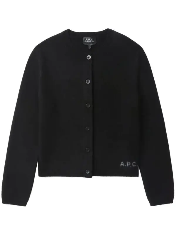 A.p.c. Mila Virgin Wool Cardigan - Black