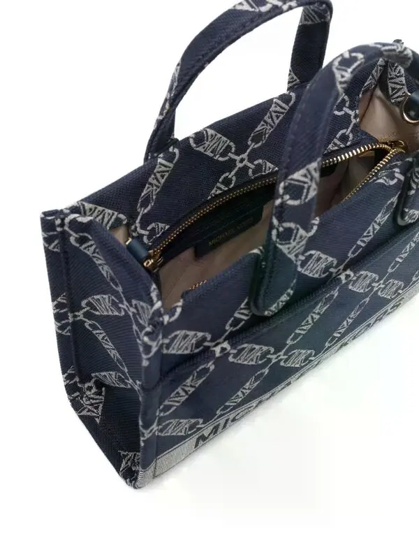 Michael Kors Gigi Empire Logo-jacquard Tote Bag - Blue