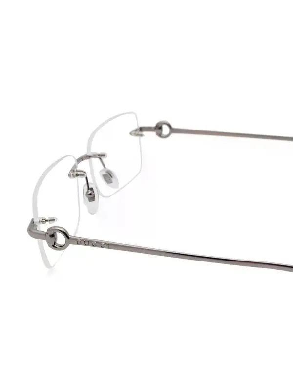 Gucci Logo-engraved Rimless Glasses