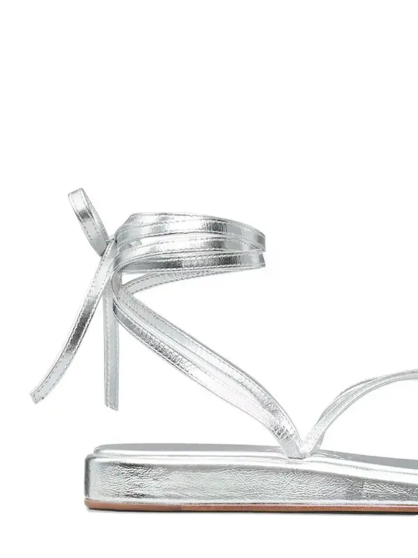 Tory Burch Metallic Strappy Flat Sandals