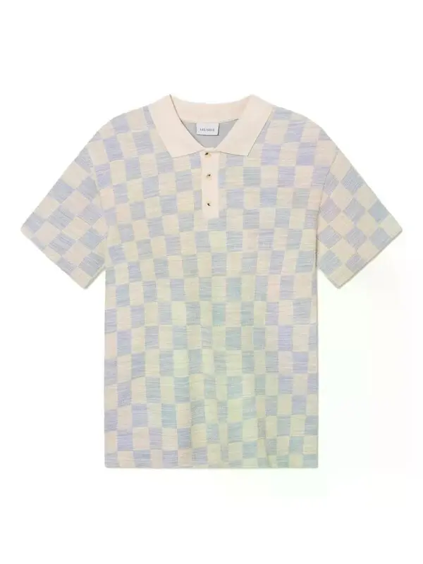 LES DEUX Checked Polo Shirt