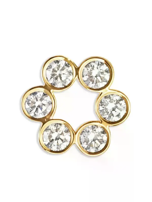 Sophie Bille Brahe 18ct Gold Petite Luna Diamond Earring - Yellow
