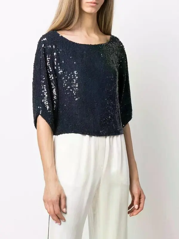 P.a.r.o.s.h Embellished Cropped Blouse